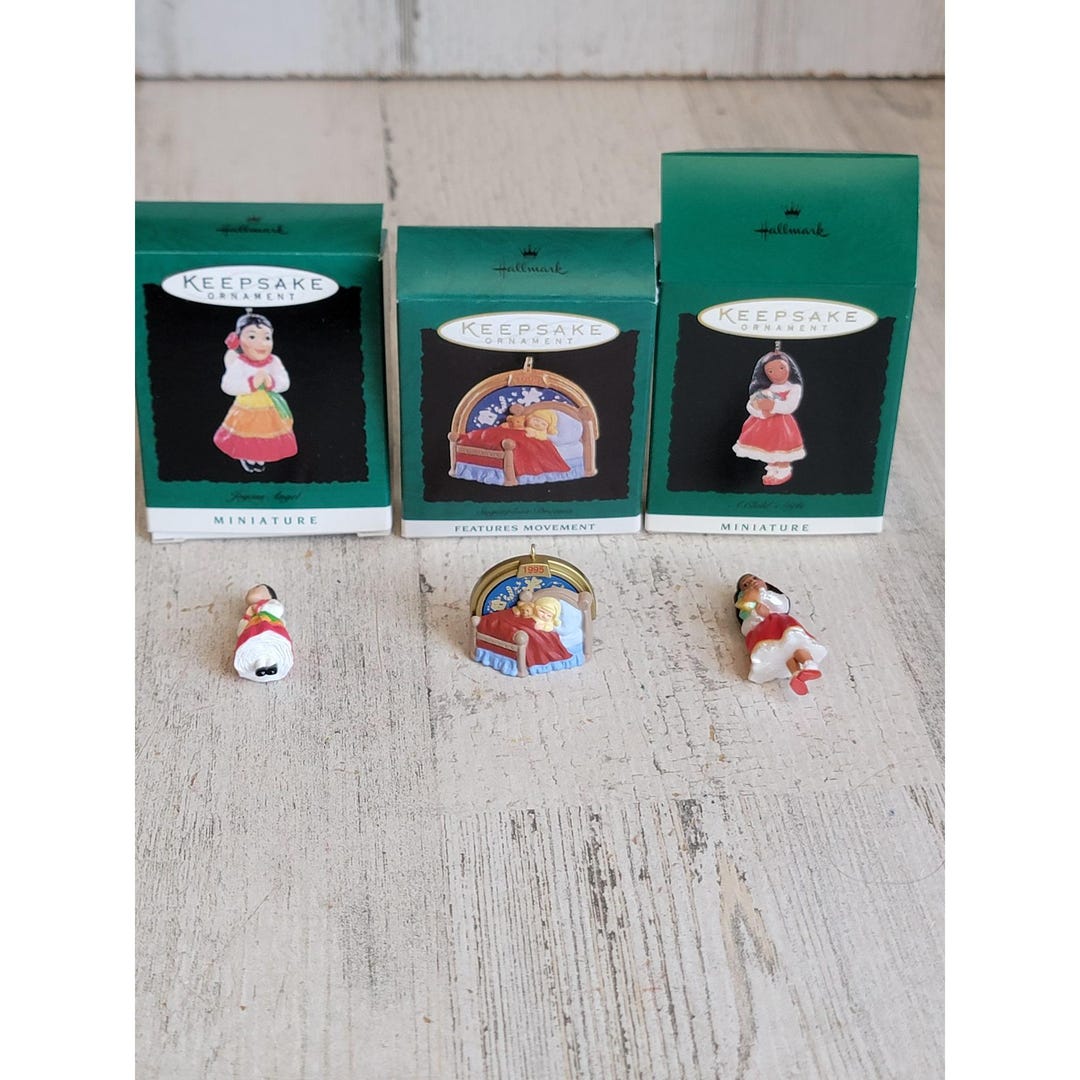 Hallmark Child Angel Sleep Miniature Ornament Xmas Set - Etsy