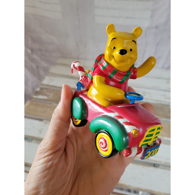 Winnie the Pooh Light up Car Milne Shephard Figurine Xmas Holiday Home ...