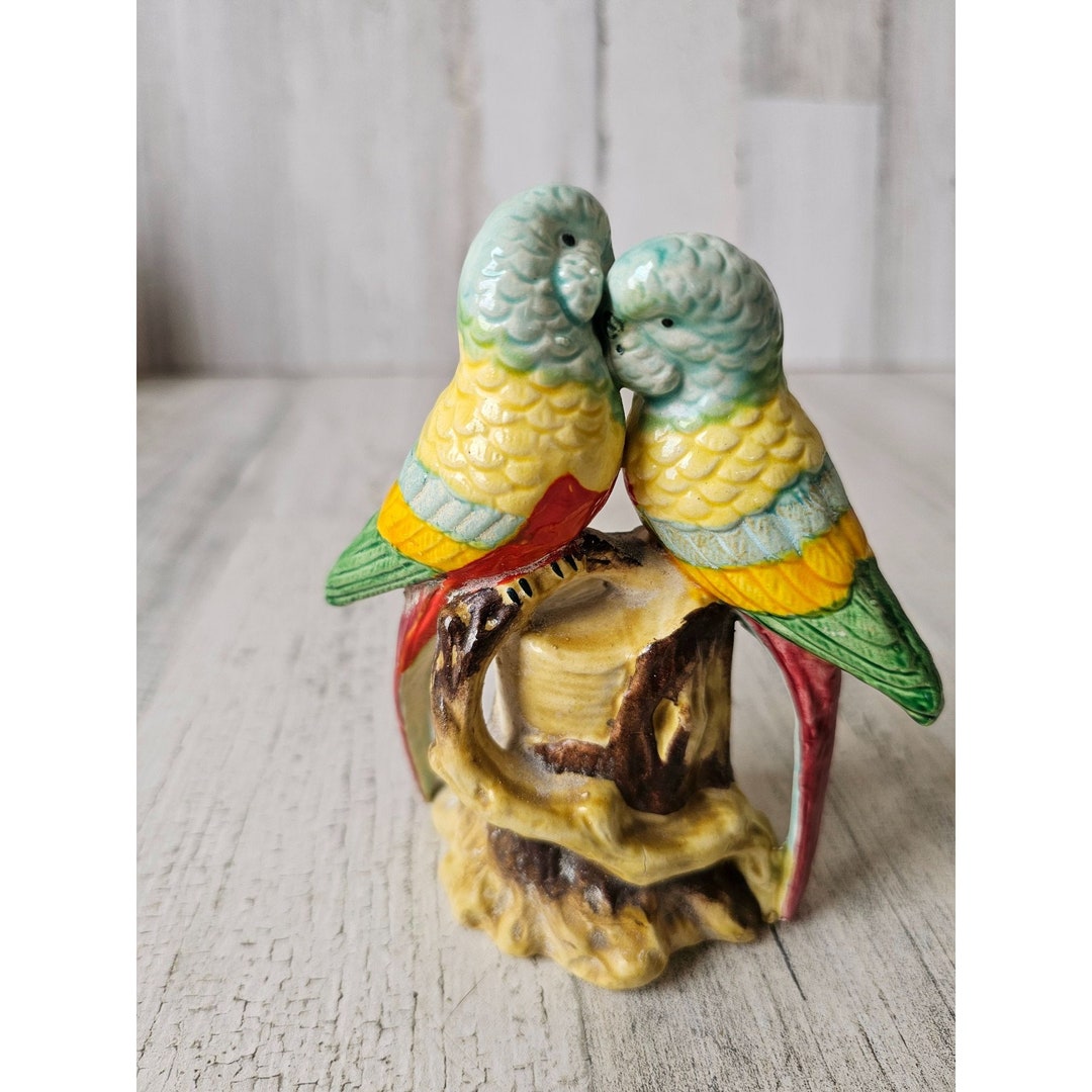 Vintage Occupied Japan Parakeet Parrot Bird Statue Figurine - Etsy