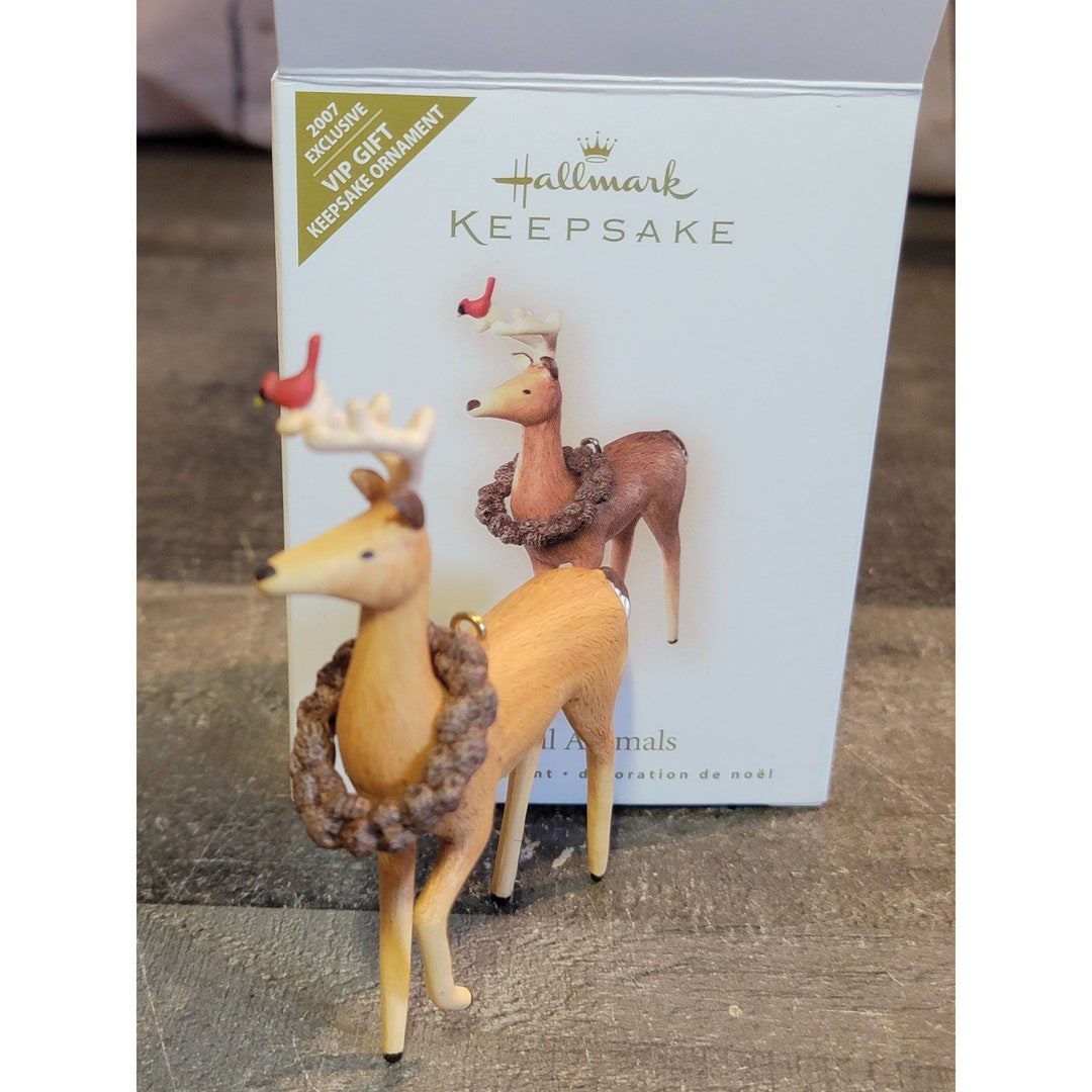 Hallmark animaux paisibles ornement Xmas Deer Forest - Etsy France