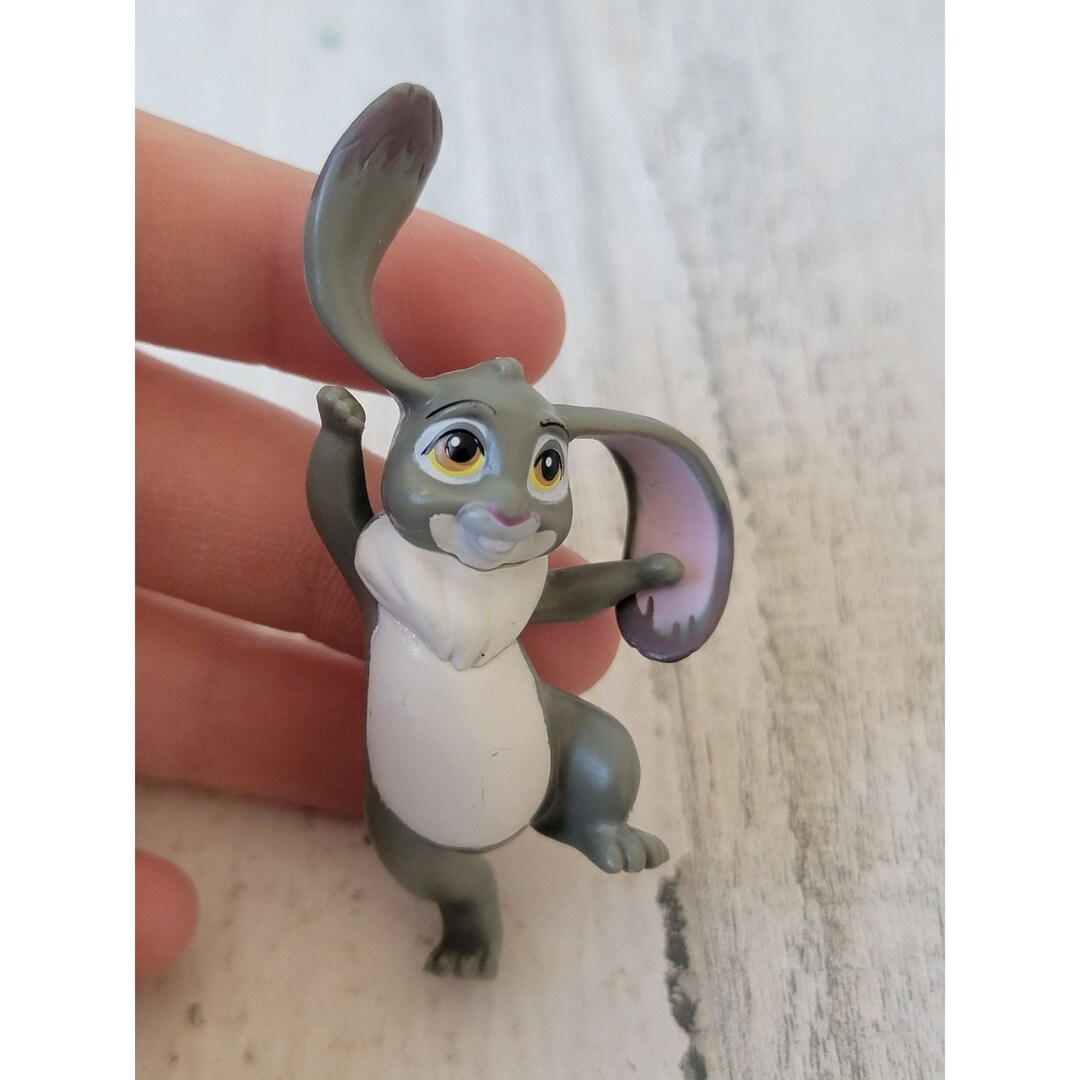 Mini Gray Rabbit Disney Animal Pixar Toy Figure - Etsy