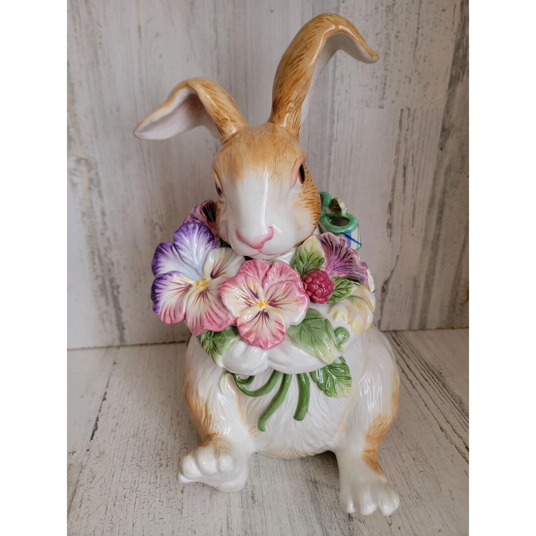 Fitz Floyd Easter Bunny Cookie Jar Vintage Spring Home Decor - Etsy