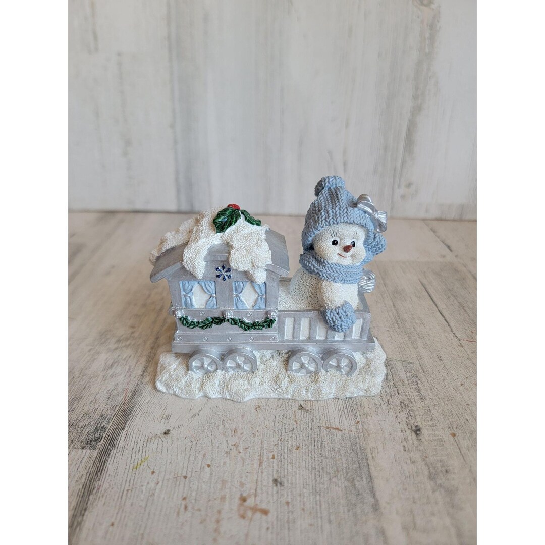 Encore Snowman Buddies Train Conductor Mistletoe Collectible Xmas - Etsy