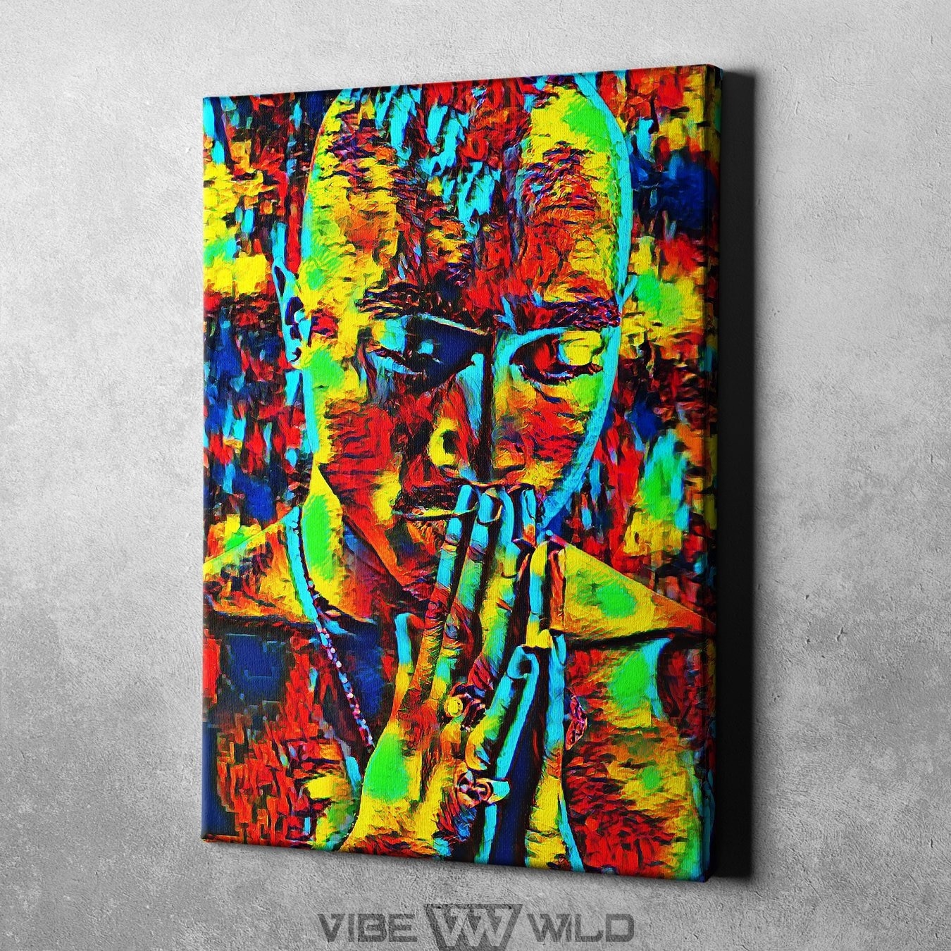 Tupac 2pac Praying Canvas Abstract Colors Wall Art Decor - Etsy