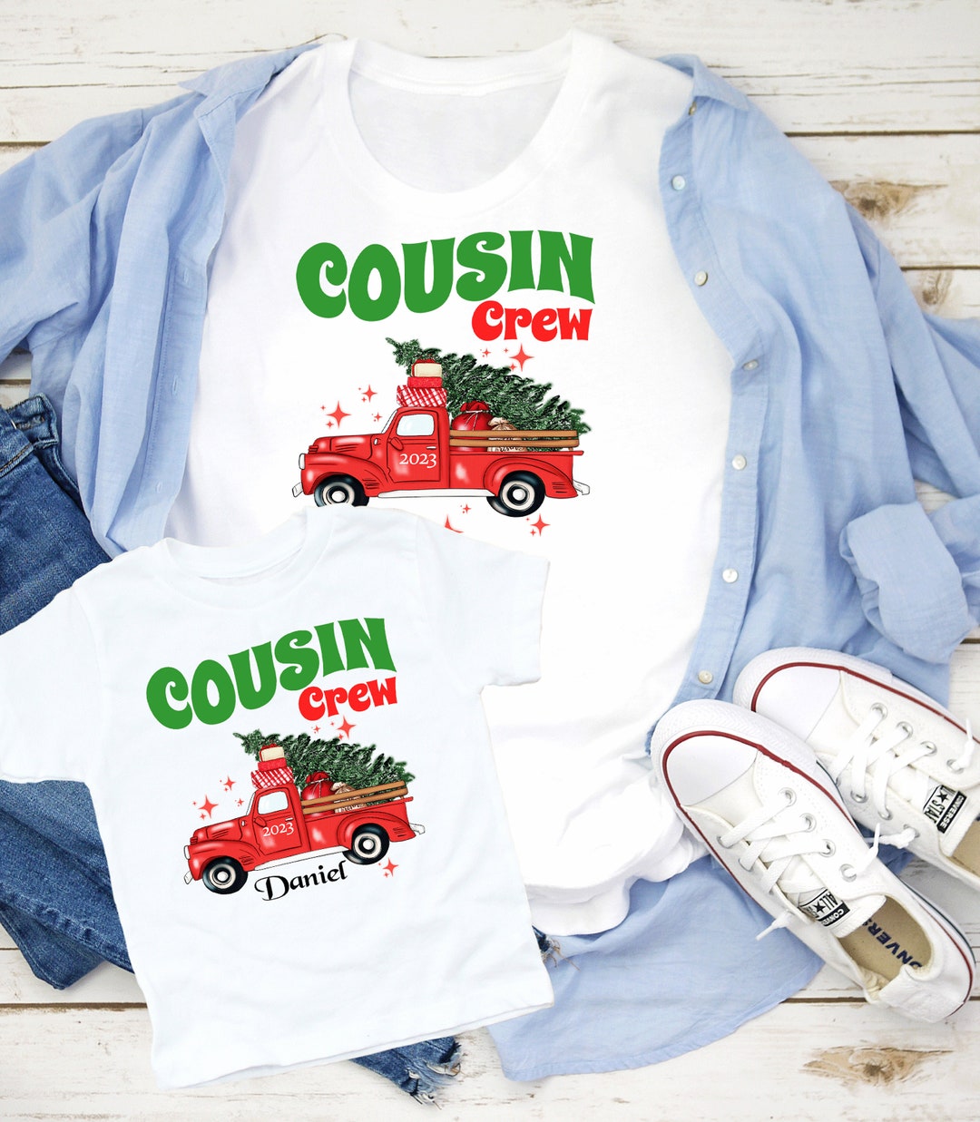 Cousin Crew Christmas Shirt: Matching Family Holiday Tee - Etsy