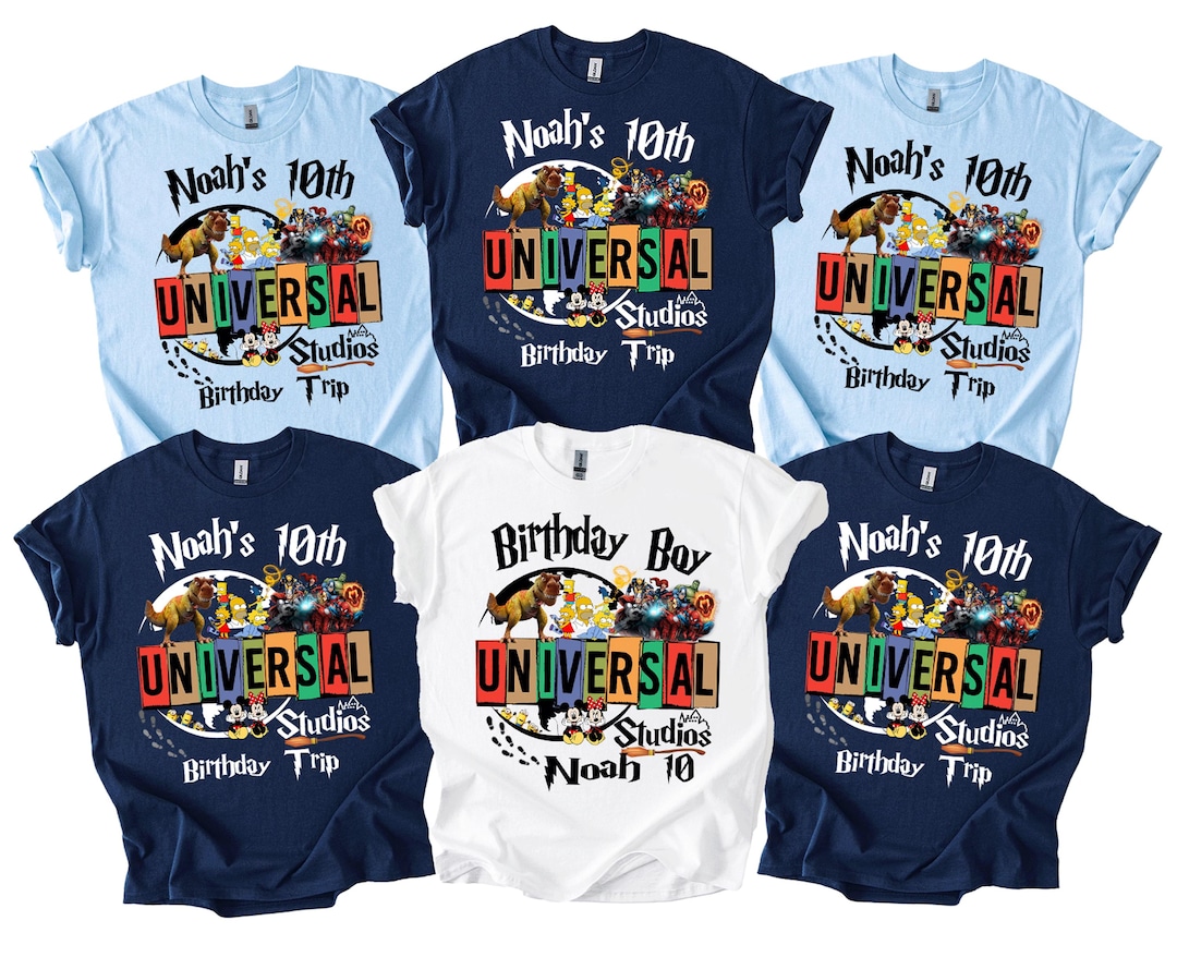 Custom Universal Studios Family Shirts: Personalized Birthday Trip Tees ...