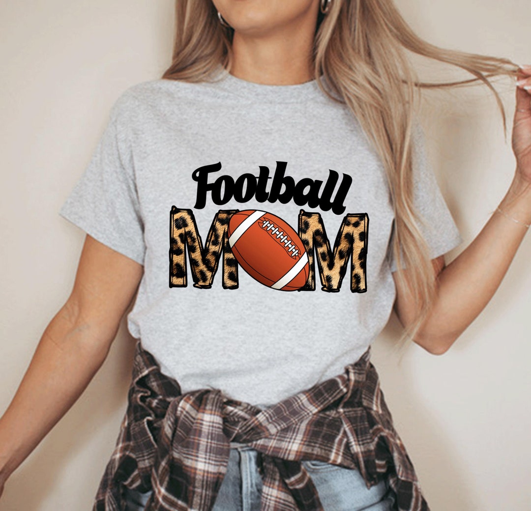 Football Mom T-shirt: Leopard Print Sports Fan Shirt - Etsy