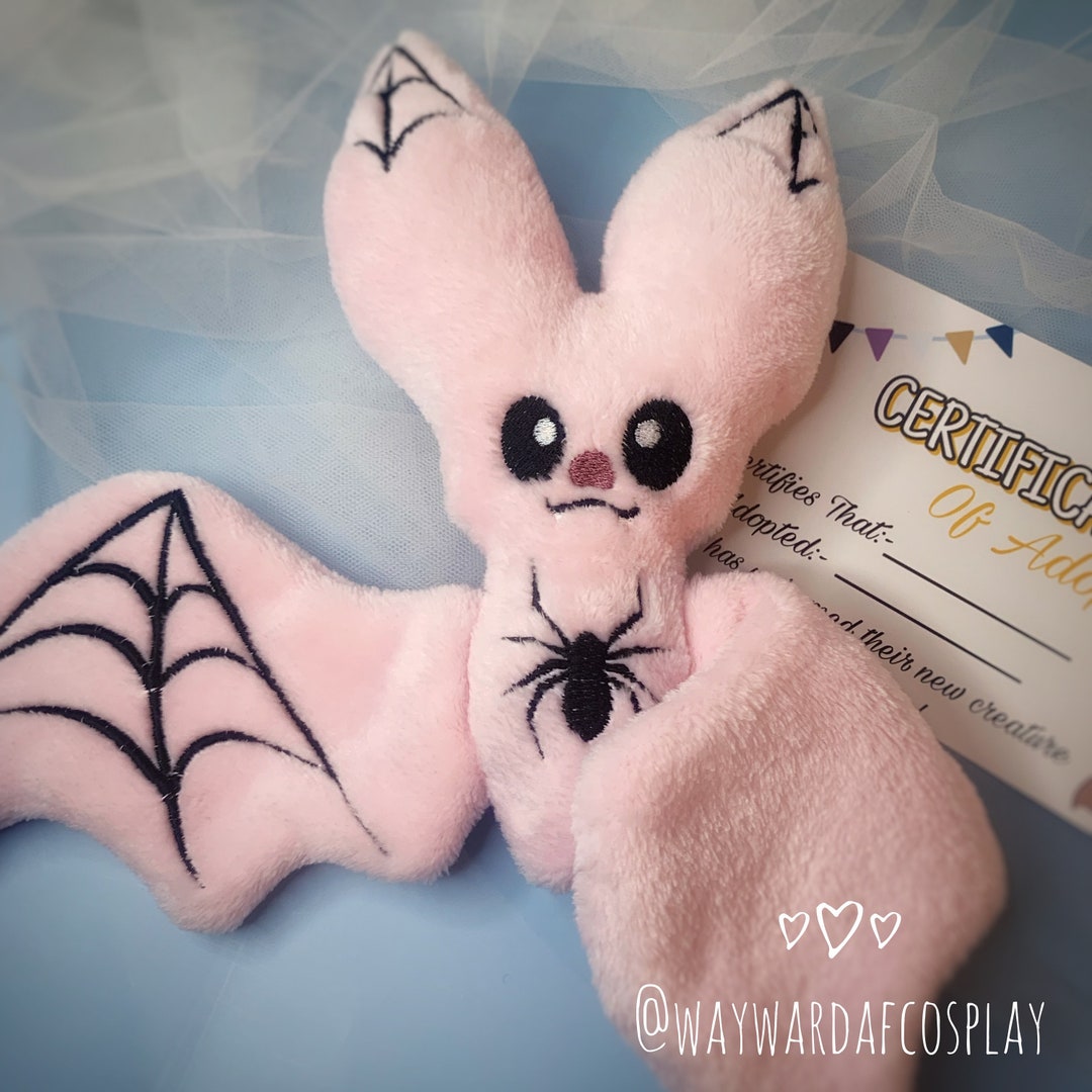 Pink Spider Bat Plushy Handmade to Order Complete With Adoption ...