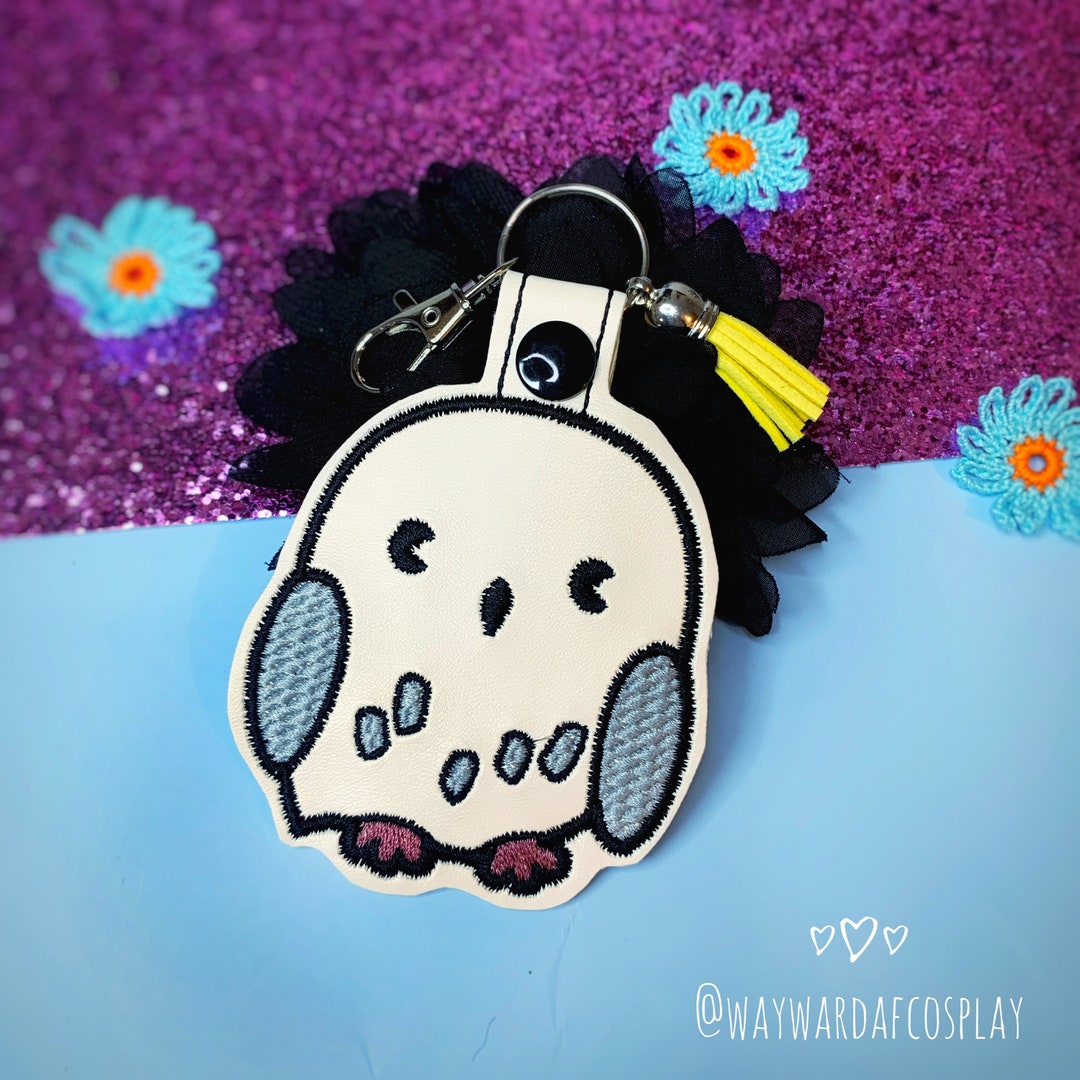 Chibi Owl Embroidered Leatherette Keyring Vegan Friendly Leather ...