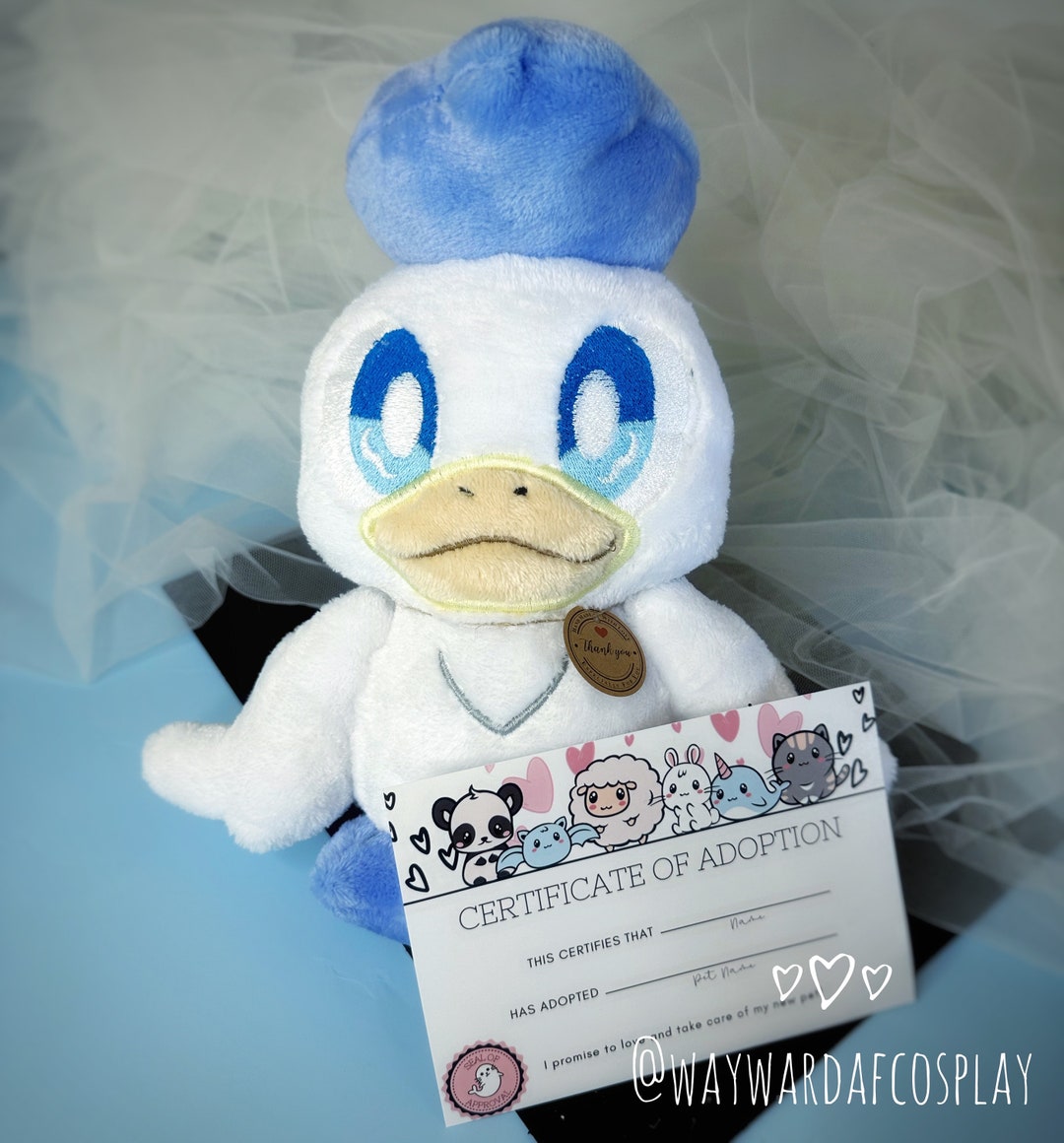 Handmade Quaxly Inspired Plush Complete With Adoption Certificate - Etsy