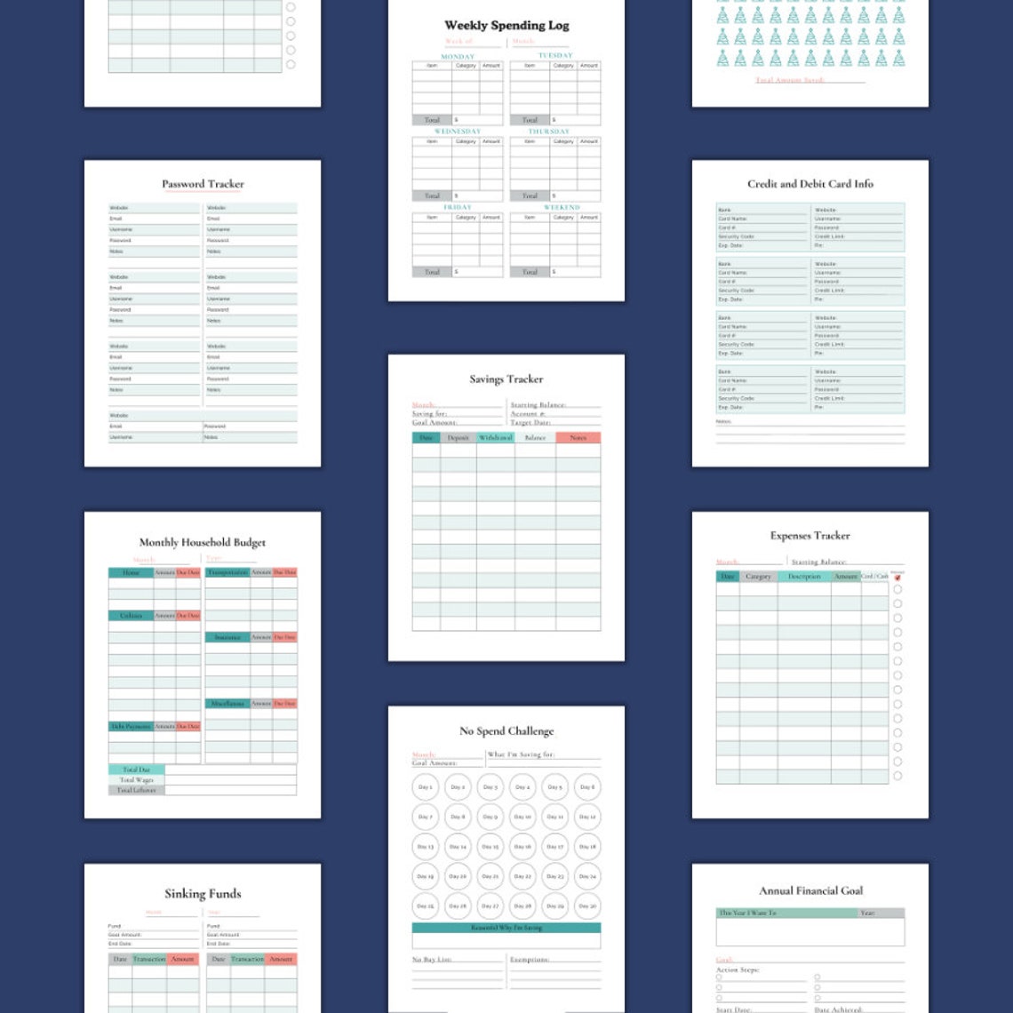 Financial Planner Printable PDF, Budget Planner Printable, Budgeting ...