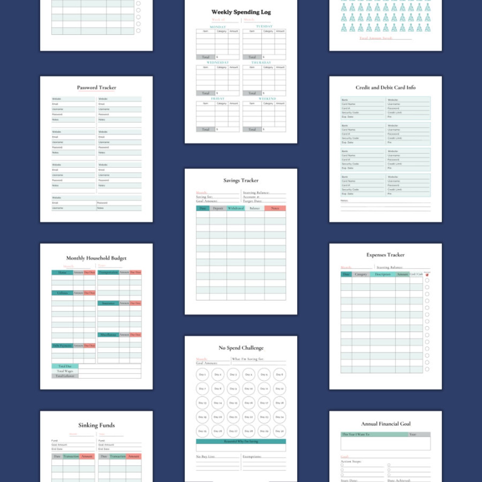 Financial Planner Printable PDF, Budget Planner Printable, Budgeting ...