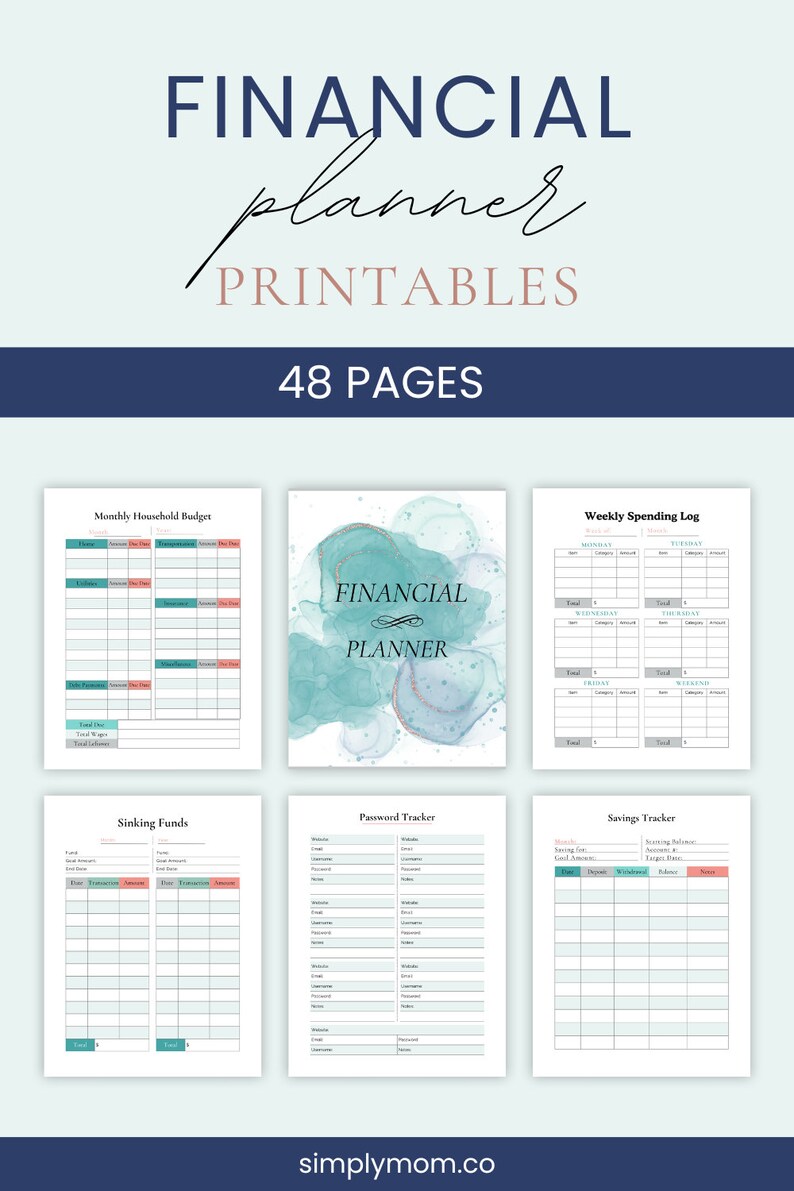 Financial Planner Printable PDF, Budget Planner Printable, Budgeting ...