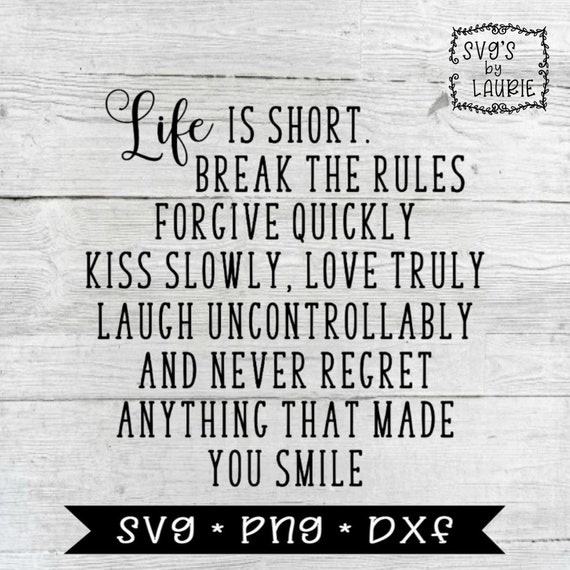 Life is Short SVG Faith SVG Inspirational Svg Believe | Etsy