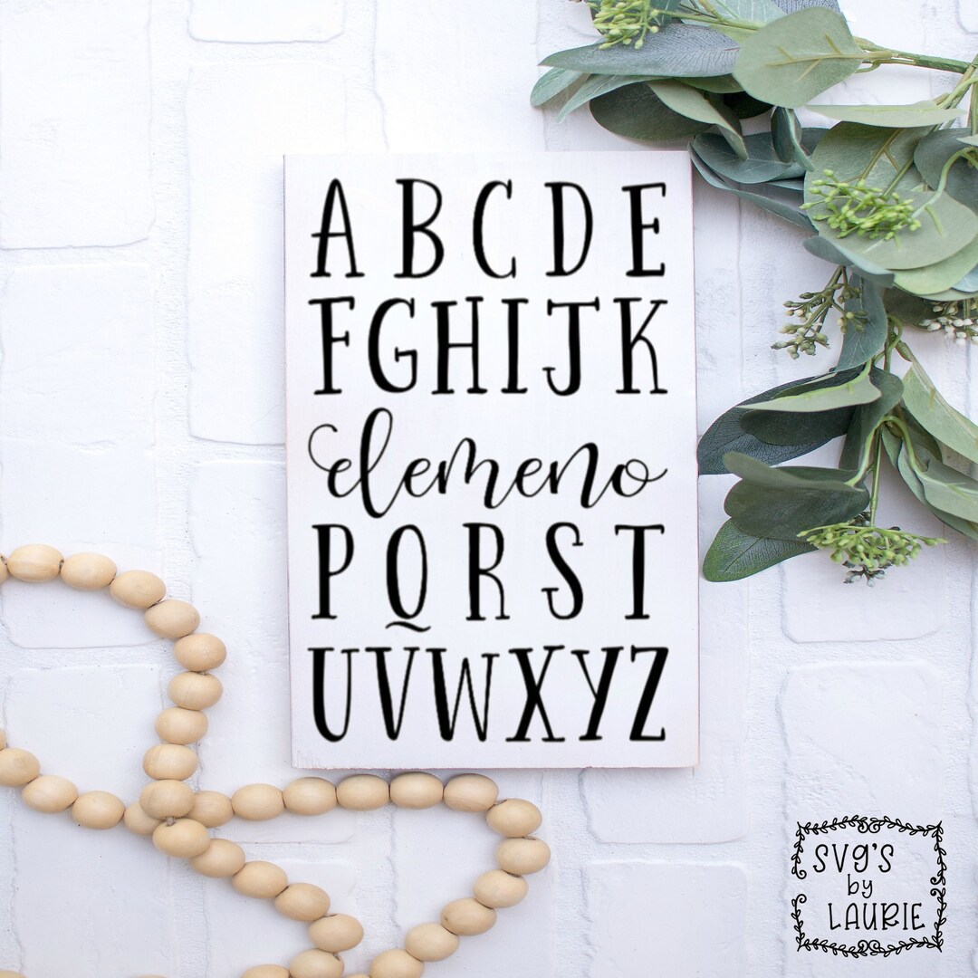 Abcs SVG - Elemeno SVG - Baby Room Svg - New Baby SVG - Baby Svg ...