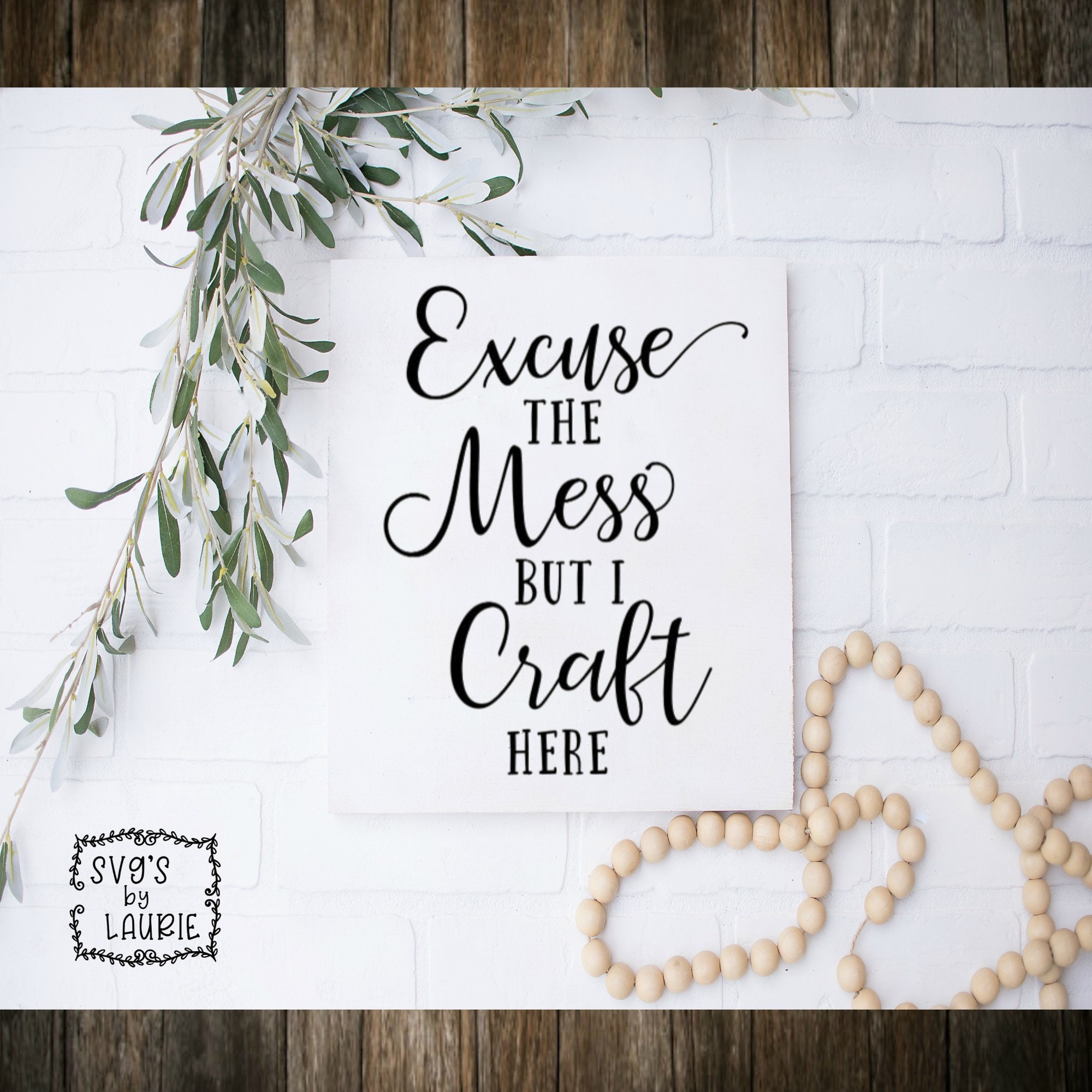 Excuse the Mess but I Craft Here SVG Crafting SVG Crafters | Etsy