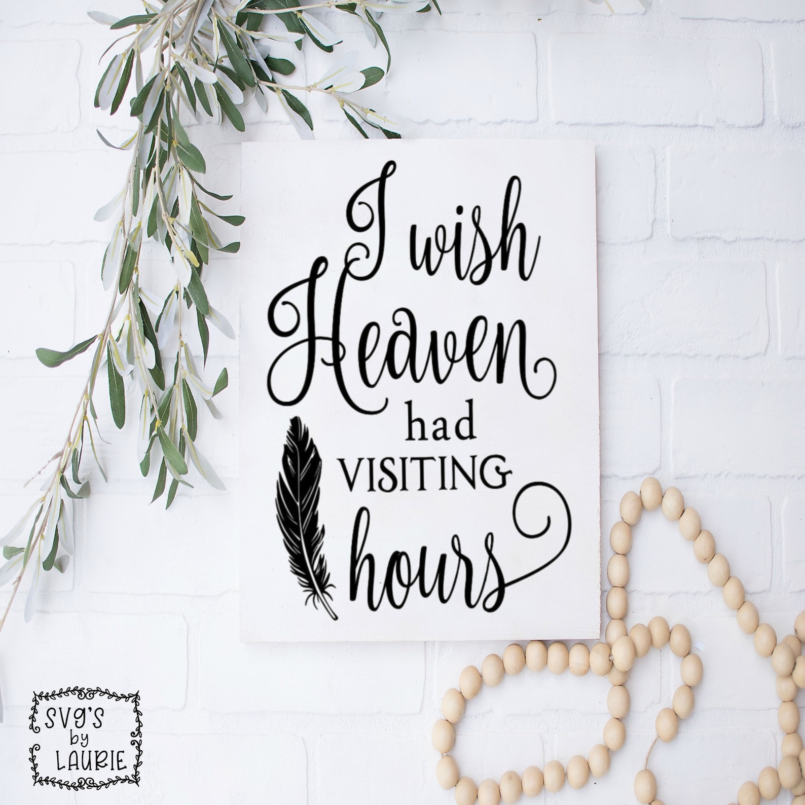I Wish Heaven Had Visiting Hours SVG Loving Memory SVG - Etsy Canada