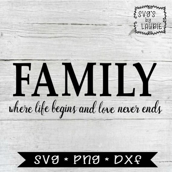 Familia SVG Recuerdos SVG Donde la vida comienza y el amor - Etsy España