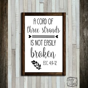 A Cord of Three Strands SVG - Truest Friend SVG - Wedding SVG -wedding ...