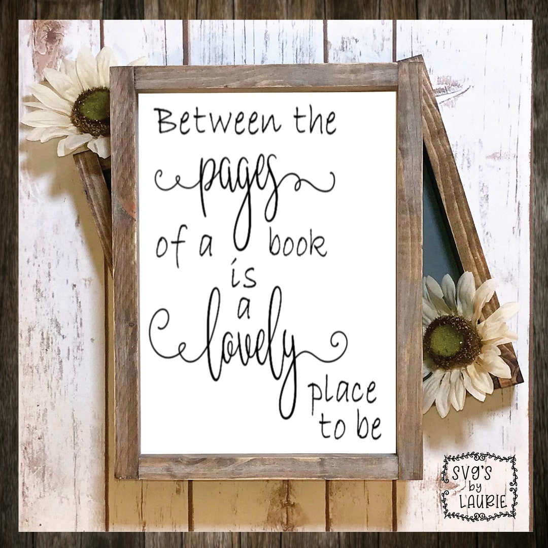 Between the Pages of a Book SVG - Family SVG - Book Lover SVG - Book ...