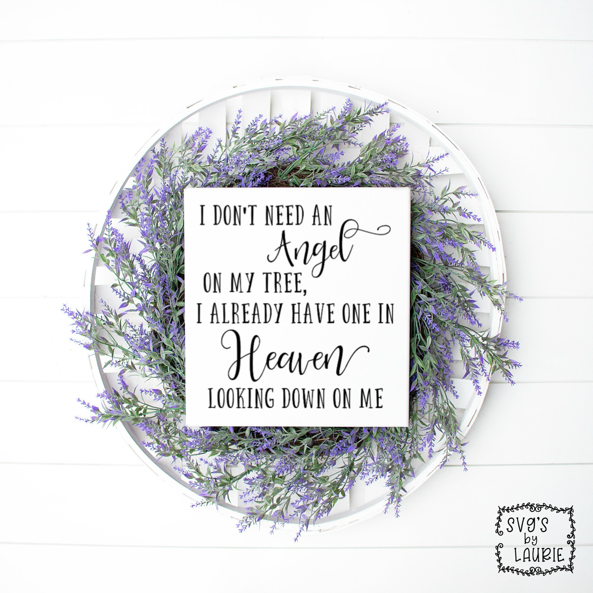 Angel in heaven SVG Christmas Angel SVG Loving Memory SVG | Etsy