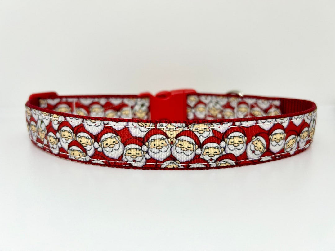 Santa Claus - Small/medium/large - Handmade Dog Collar, Santa Claus ...