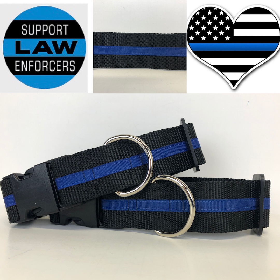 Thin Blue Line Dog Collar - Etsy