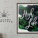 High Life Wall Art, Cannabis Wall Decor, Weed Art Poster, Marijuana ...