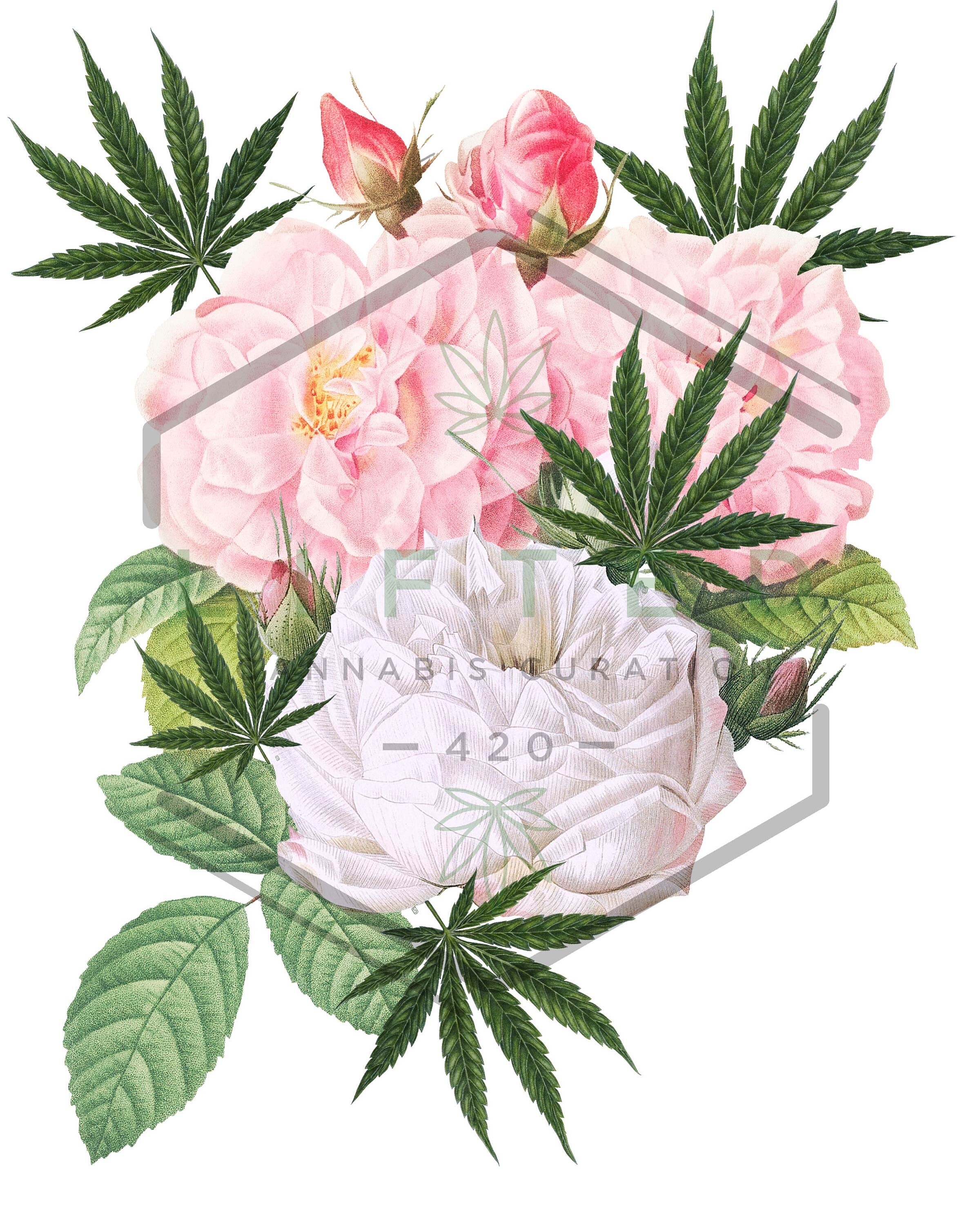Marijuana Wall Art Plant Lady Wall Art Stoner Girl Floral - Etsy