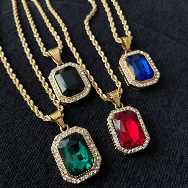 Red Ruby Necklace - Etsy