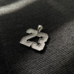 23 Pendant Number 925 Sterling Silver 14k Gold Charm - Etsy