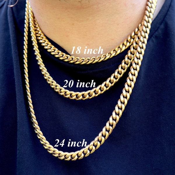 Cuban Link Chain 8mm Necklace - Etsy