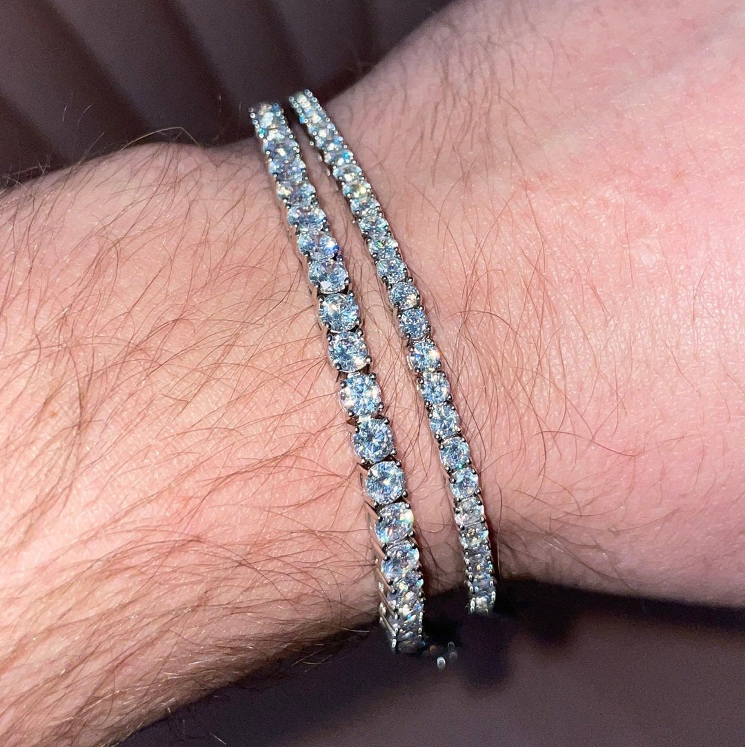 Moissanite Vvs Tennis Bracelet 3mm 4mm 925 Sterling Silver Passes