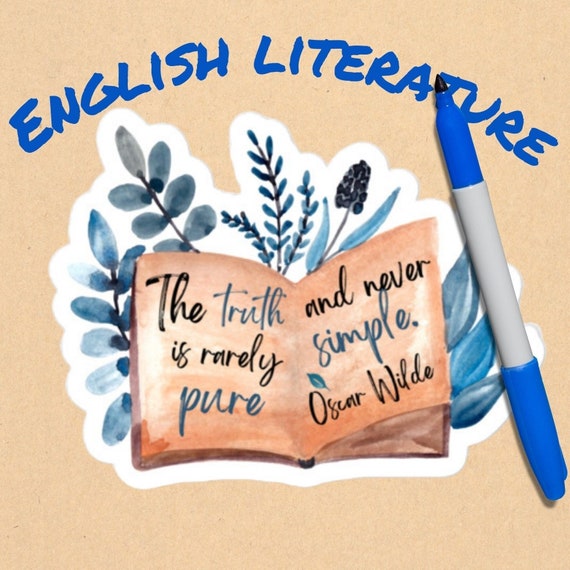 Aesthetic Sticker Literature Sticker Oscar Wilde Quote - Etsy