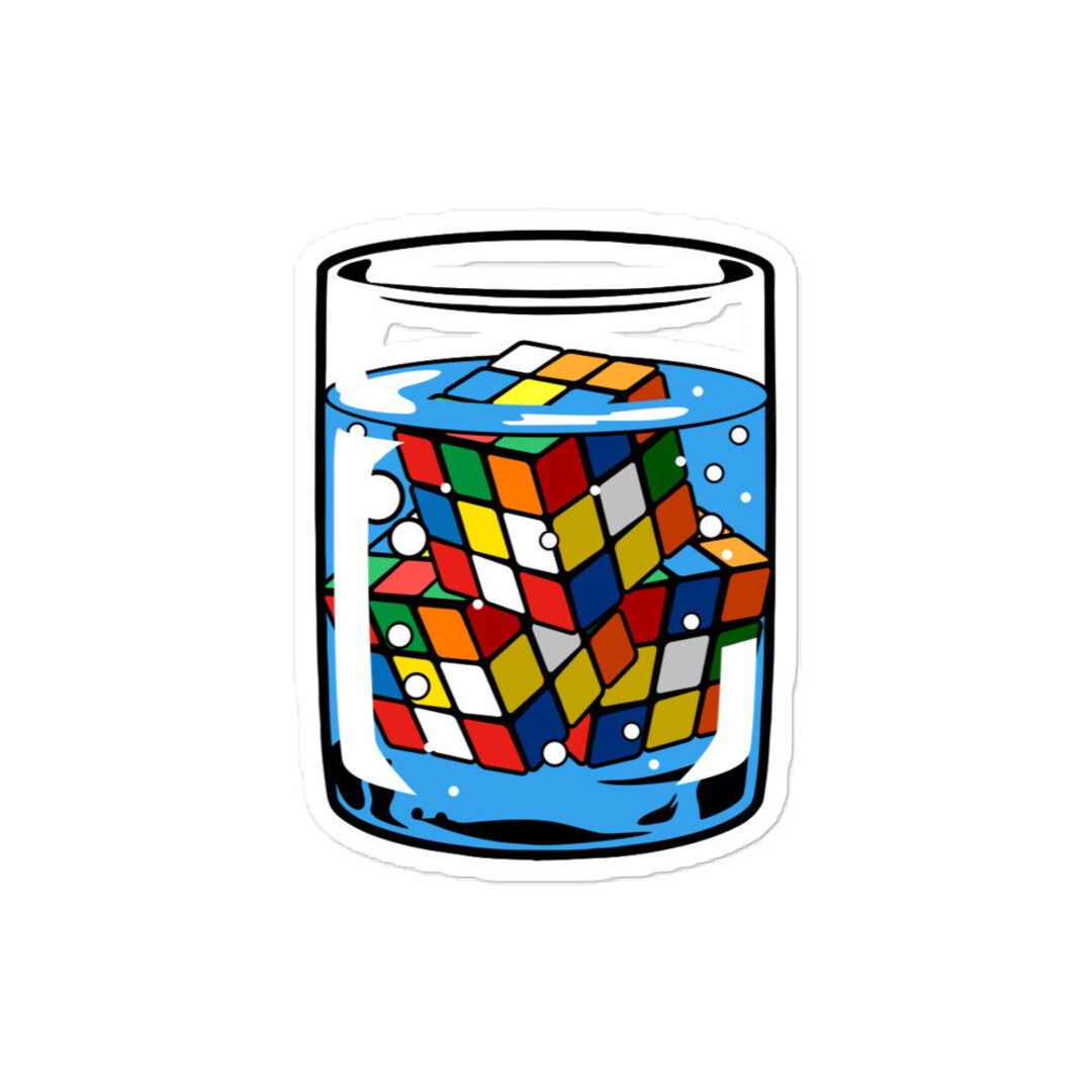Rubik's Cube Ice Cube Sticker: 1980s Nostalgia - Etsy