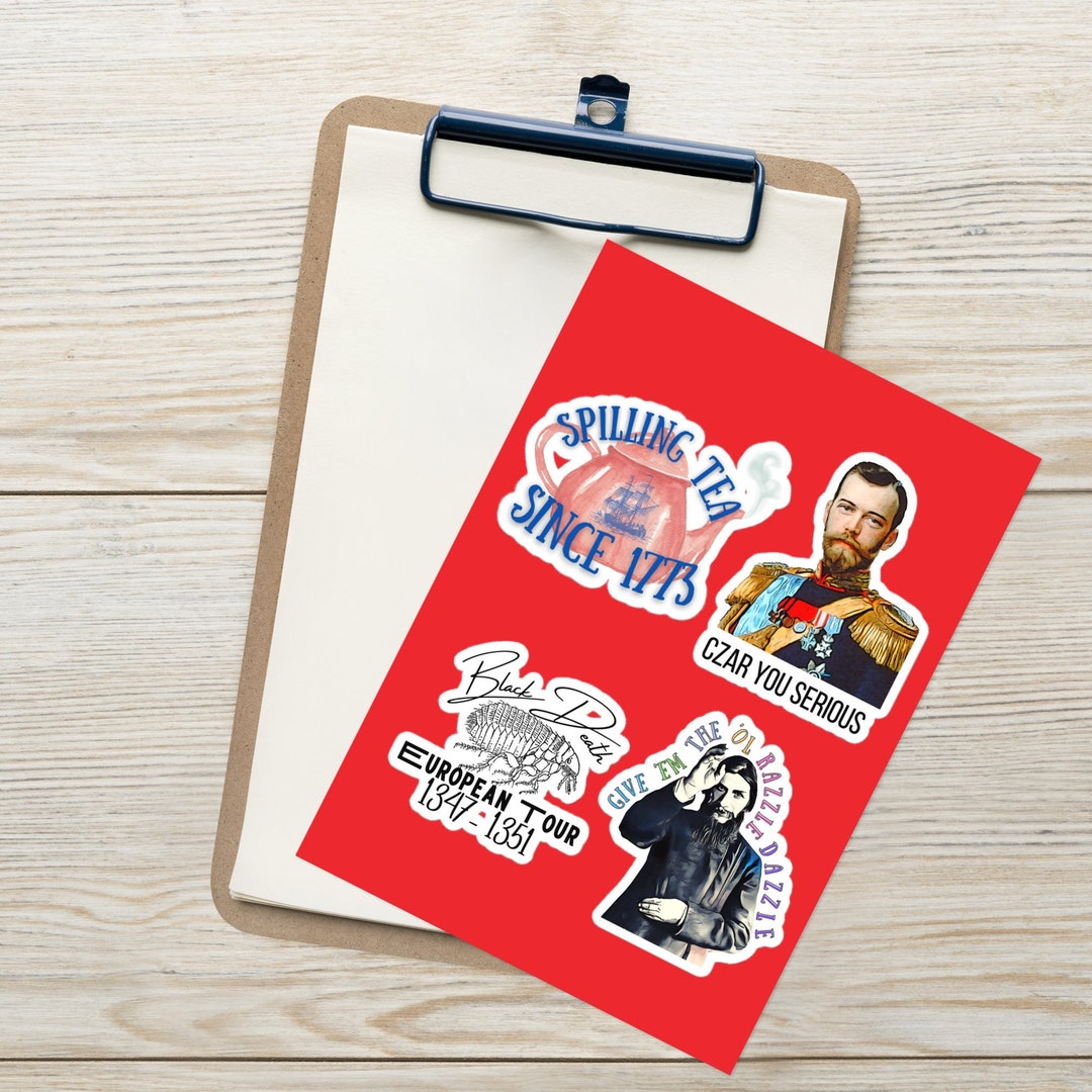 History Themed Sticker Sheet, Vinyl Sticker Sheet, Russian History ...