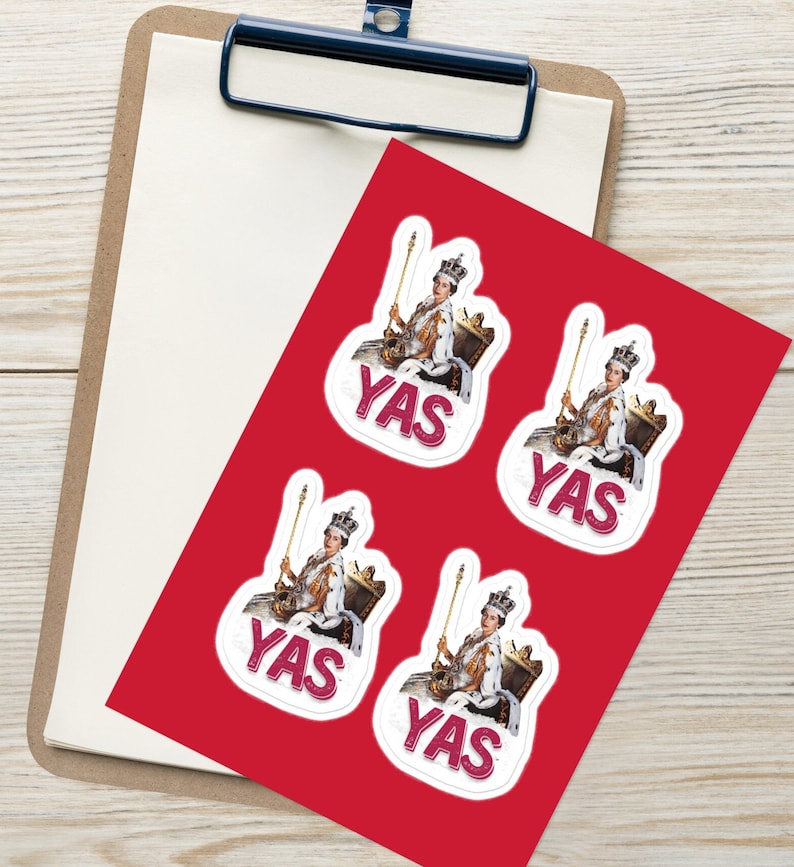 Yas Queen Meme Sticker History Sticker Queen Elizabeth - Etsy