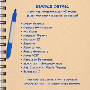 Funny History Themed Sticker Sheet, Vinyl Sticker Sheet, American ...