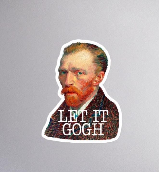 Van Gogh Sticker: Funny Art History, Let It Go Joke - Etsy