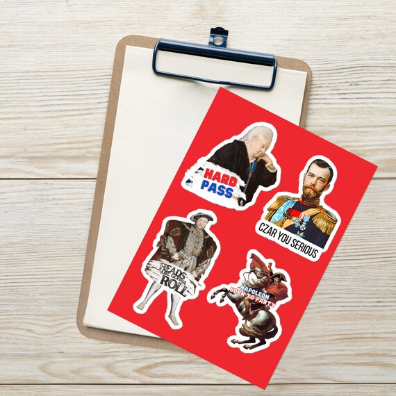 History Themed Sticker Sheet Vinyl Sticker Sheet History - Etsy