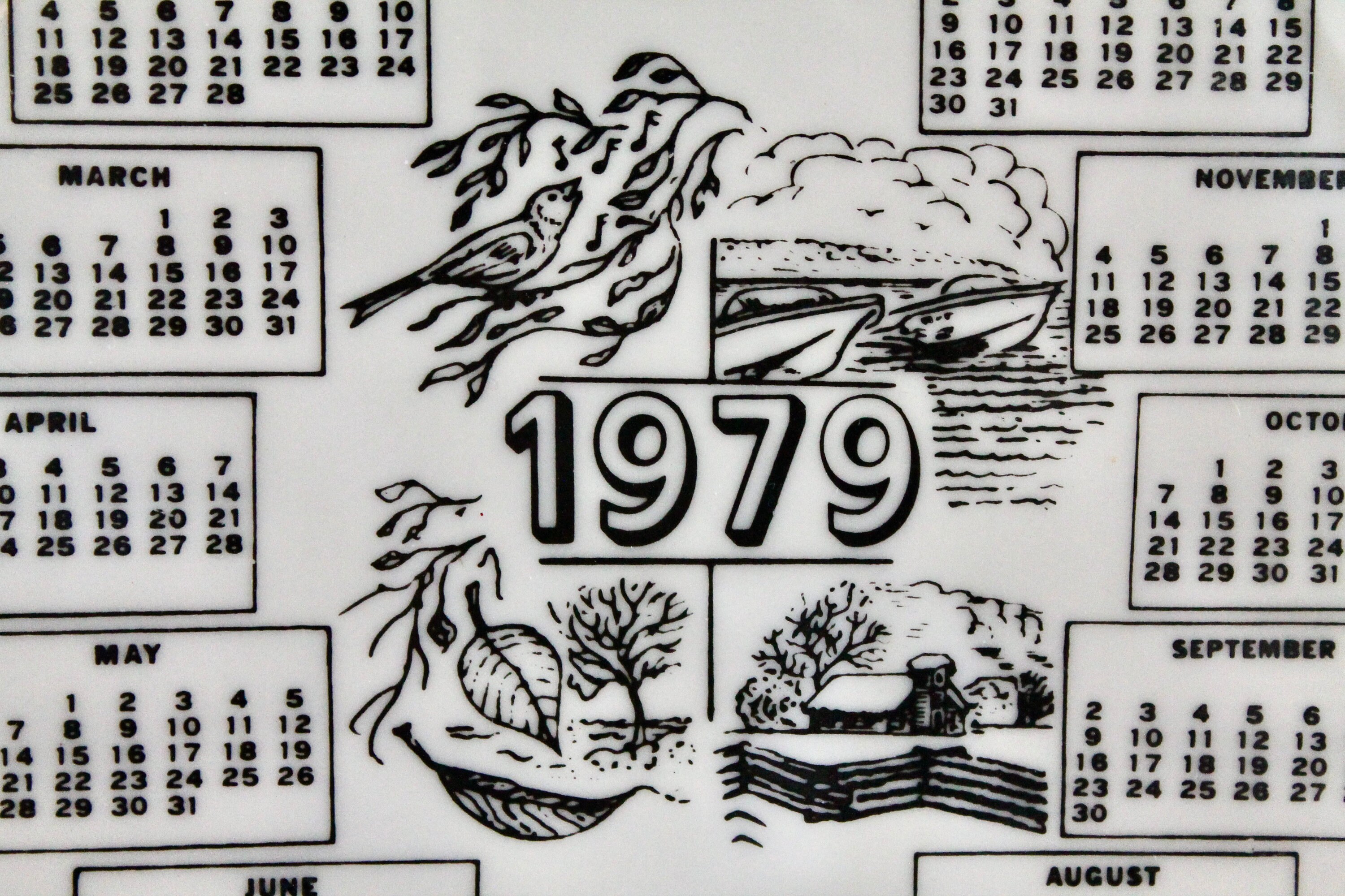 1979 Collectible Advertising Calendar Plate Harold Furniture Co ...