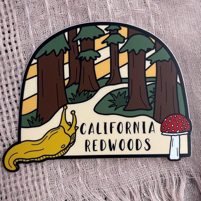 California Redwoods Vinyl Sticker | Weatherproof | Water Bottle Sticker ...