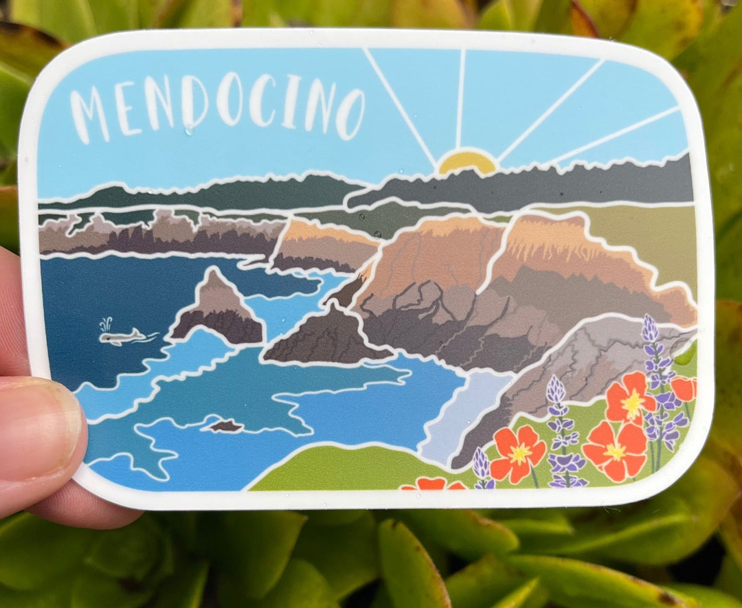 Mendocino County, California Sticker | Mendocino Headlands Stickers ...