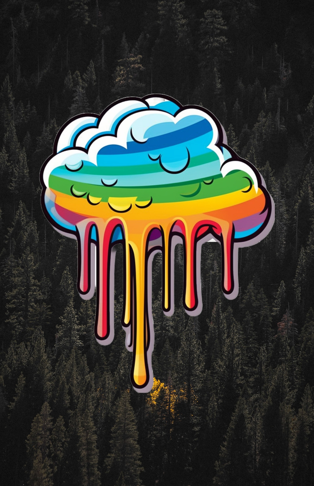 Pride Rainbow Cloud #2 - Vinyl Laminate Sticker - Etsy