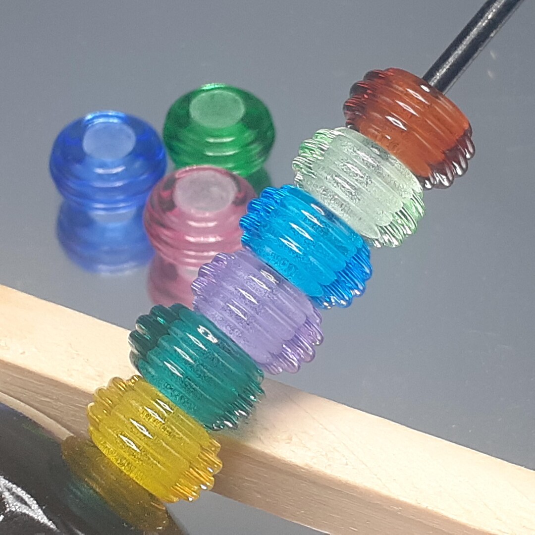 Ribbed Donut Glass Big Hole Bead ~ 5mm Hole ~ Artisan Made U.S.A. - Etsy
