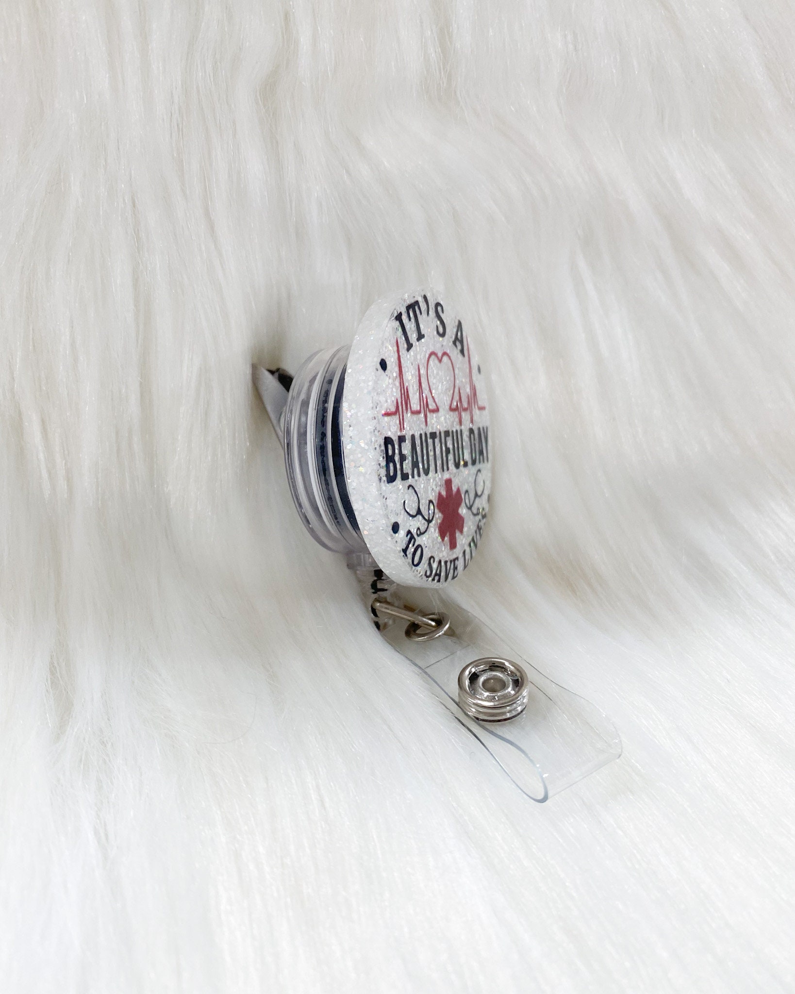 It's a Beautiful Day to Save Lives Badge Reel Medical - Etsy