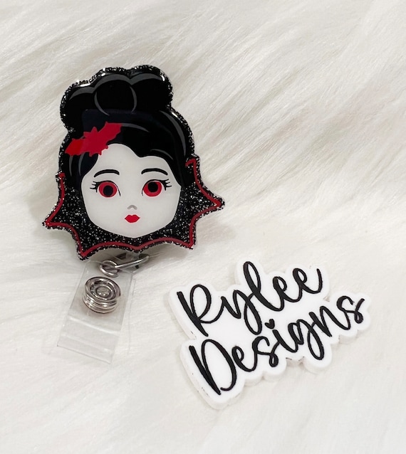 Vampire Badge Reel Horror Badge Holder Halloween Badge - Etsy