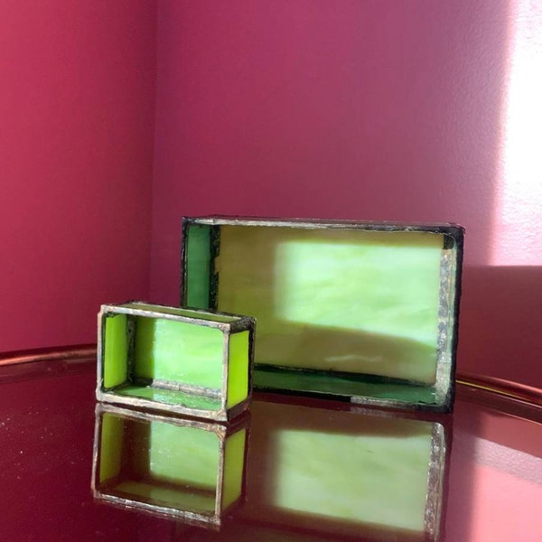 Green Glass Box - Etsy
