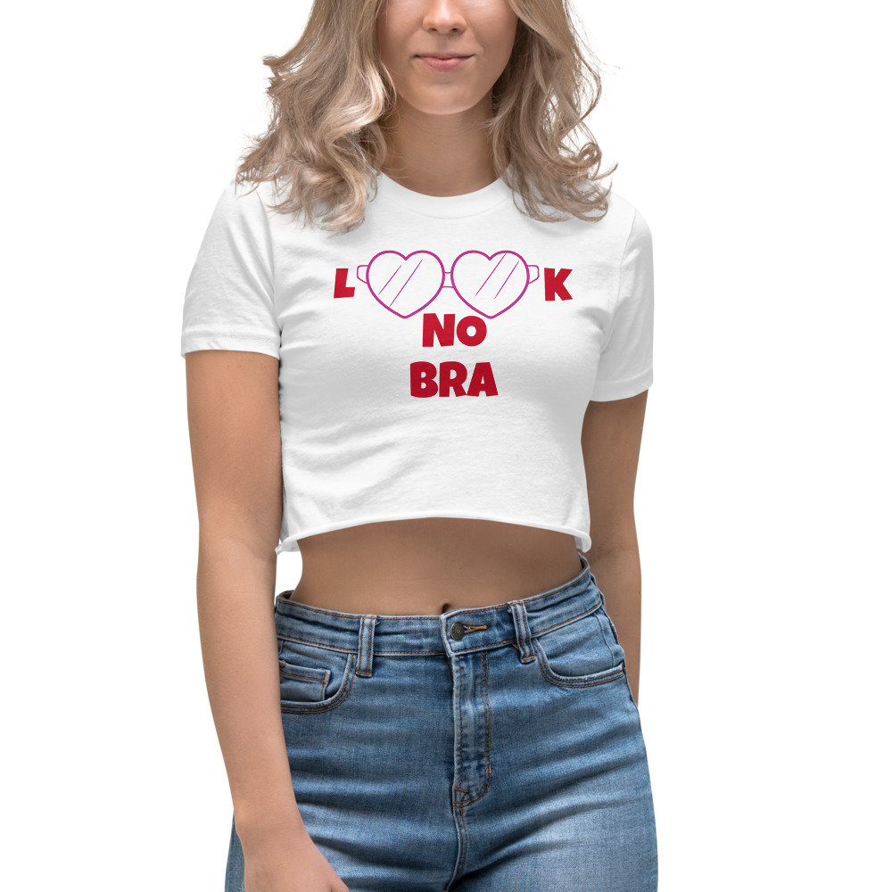 Look No Bra Crop Top Etsy