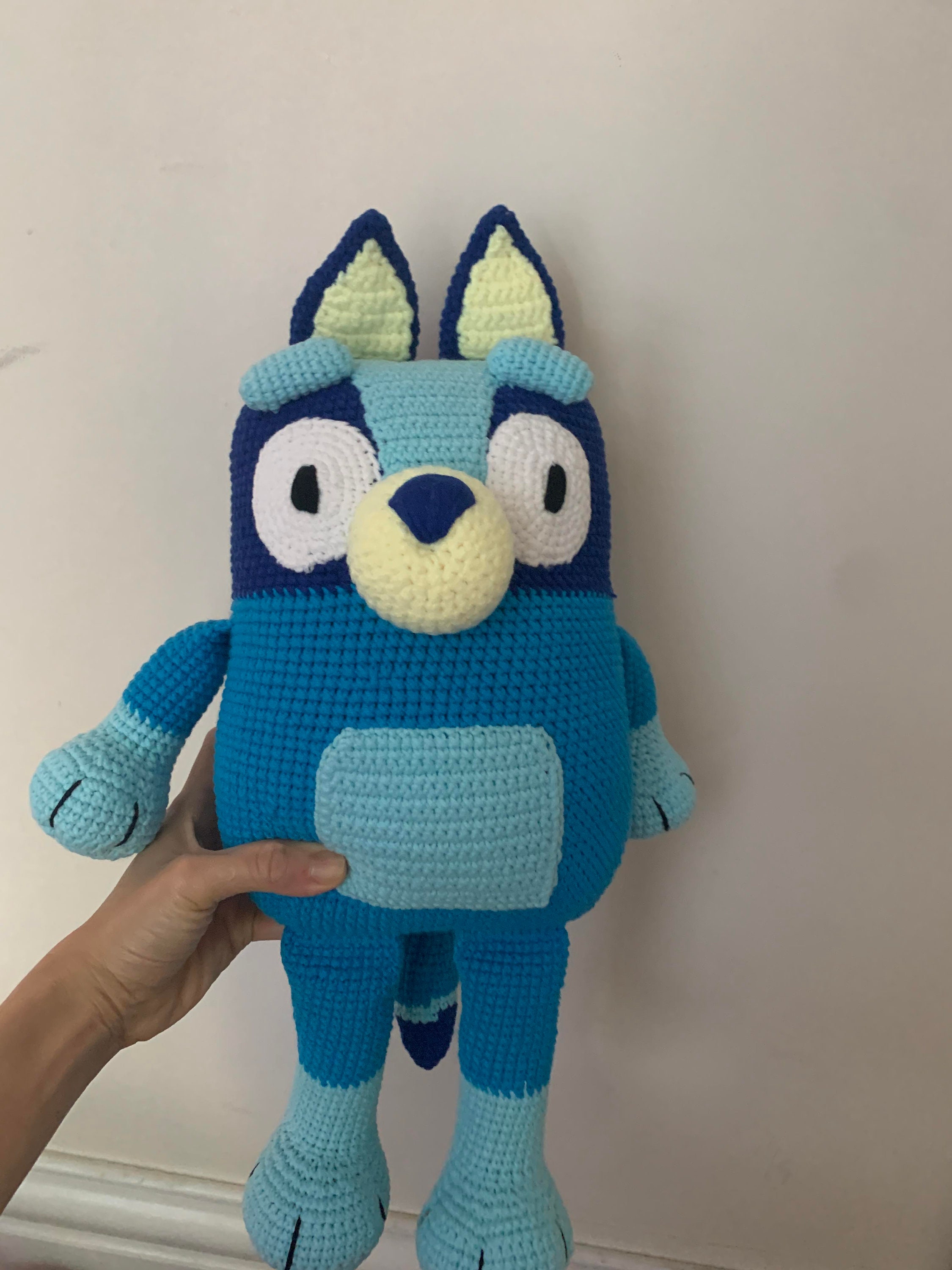 Handmade Crochet Bluey, Amigurumi Bluey, Handmade Toy, Nursery Decor ...